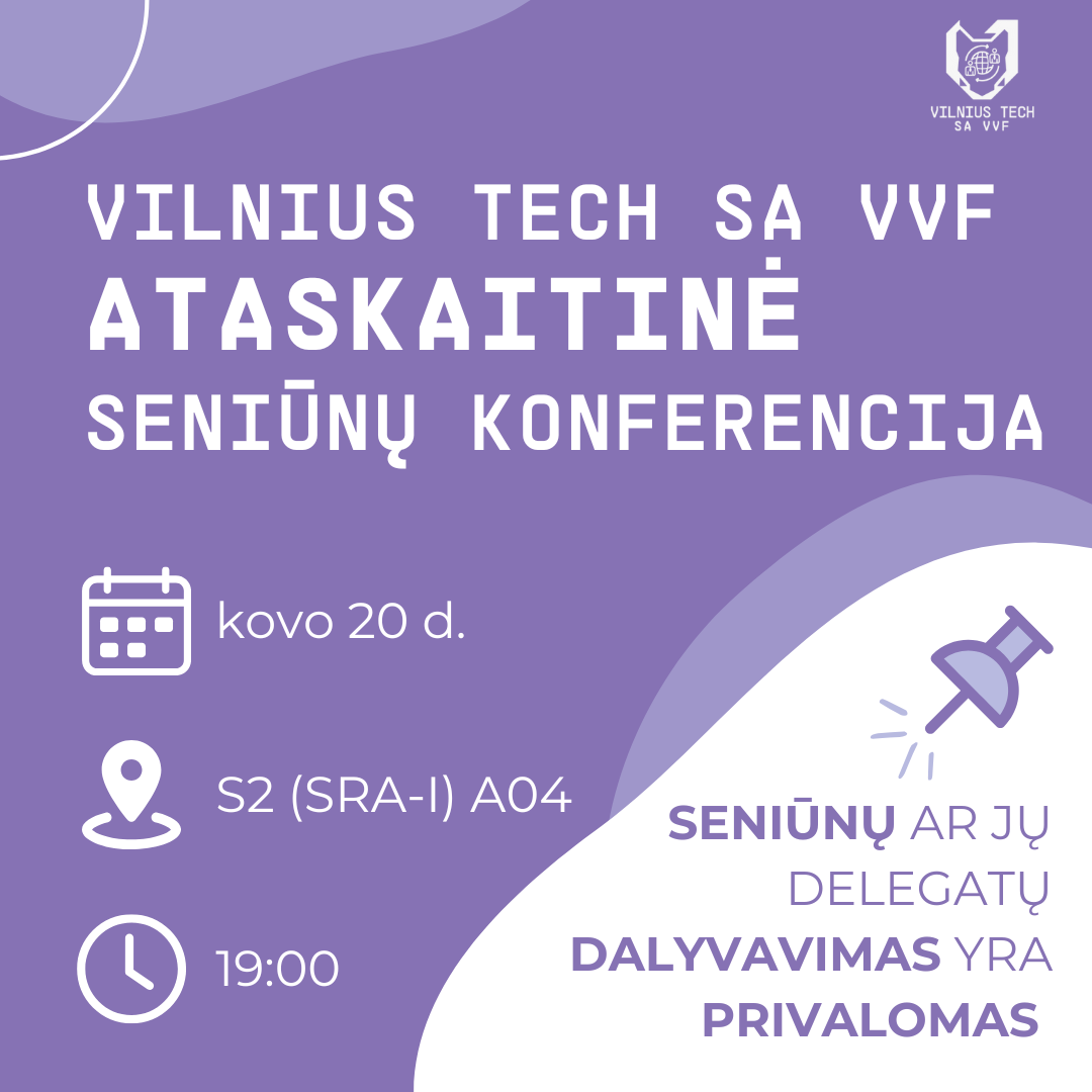 VILNIUS TECH SA VVF ataskaitinė seniūnų konferencija - VILNIUS TECH SA